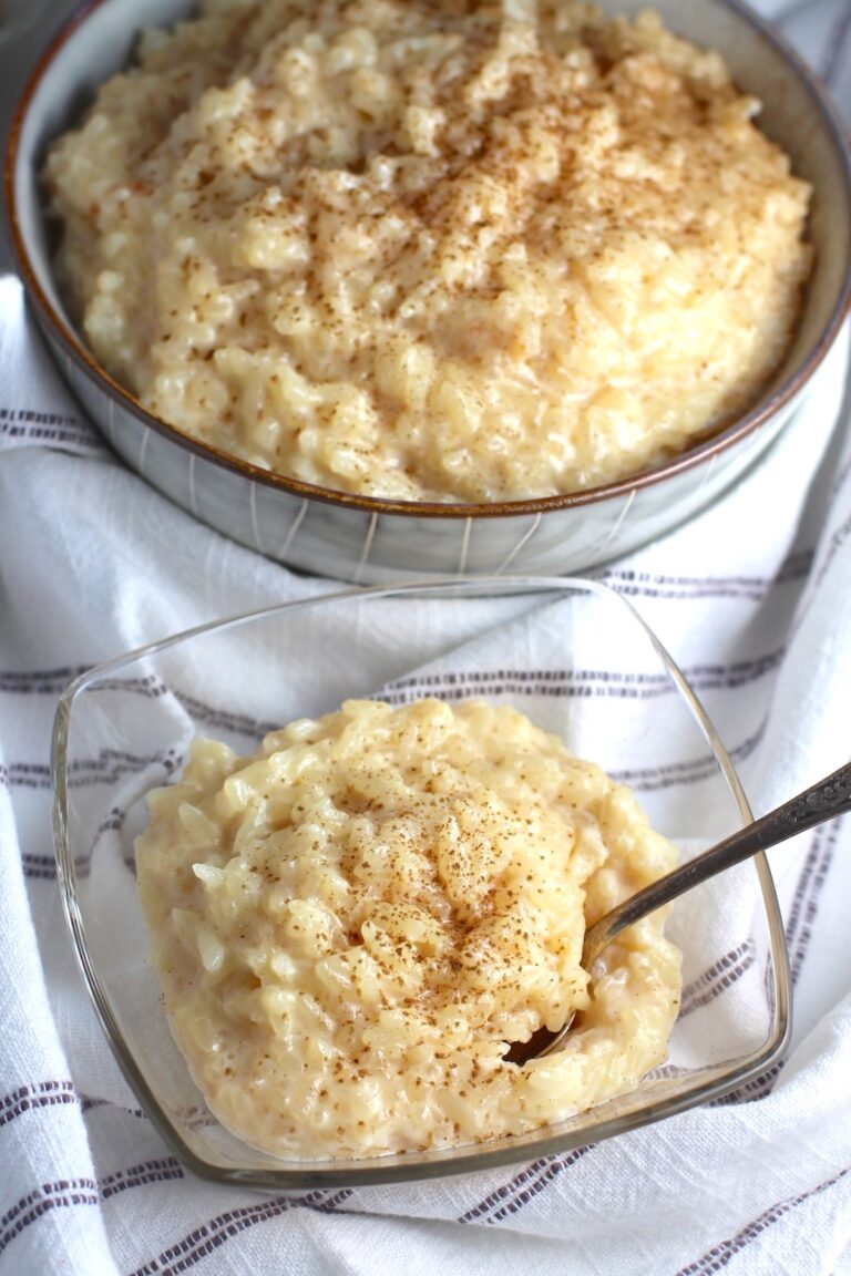 Rice Pudding with Condensed Milk - Easy Brazilian Food