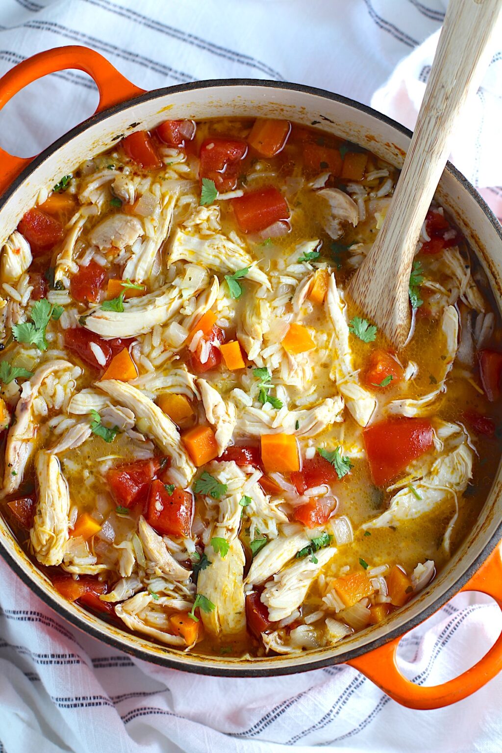 Canja ~ Brazilian Chicken Soup with Rice - Easy Brazilian Food